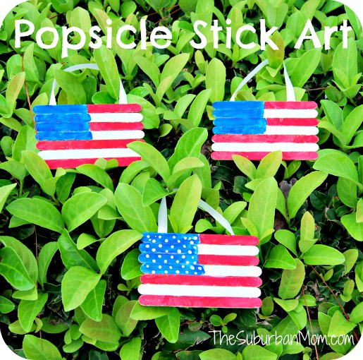4th of July Popsicle Stick Flag Kids Craft - The Suburban Mom