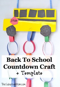 Back To School: School Bus Countdown Kids Craft - TheSuburbanMom