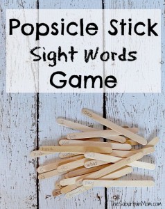 DIY Sight Words Game Made From Popsicle Sticks - TheSuburbanMom