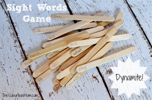 DIY Sight Words Game Made From Popsicle Sticks - TheSuburbanMom