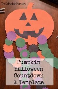 Pumpkin Halloween Countdown Craft + Template For Kids