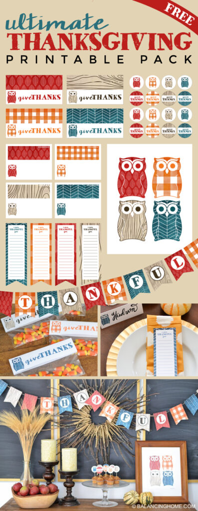 30 Free Thanksgiving Printables - The Suburban Mom