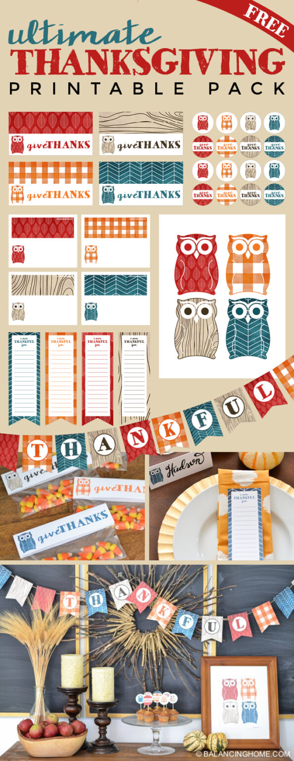 30 Free Thanksgiving Printables - The Suburban Mom