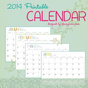 14 Free 2014 Printable Monthly Calendars - TheSuburbanMom