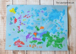 Painting Rainbows With Q-Tips + Free Printable Template - TheSuburbanMom
