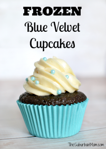 Frozen-Inspired Blue Velvet Cupcakes - TheSuburbanMom