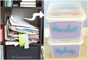 File Box School Paper Organization Ideas