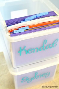 File Box School Paper Organization Ideas