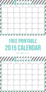 15 Free Printable 2015 Calendars