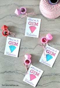 Kids Valentines Cards: You're A Gem (Free Printable)