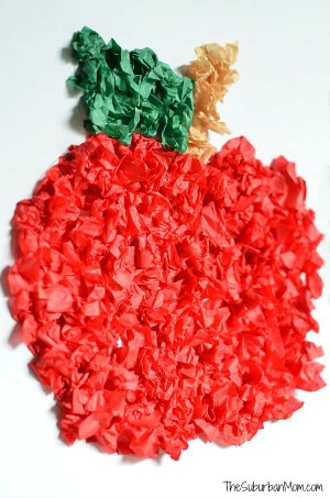 Tissue Paper Apple Craft (Perfect For Preschoolers)