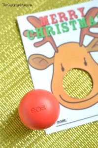 EOS Lip Balm Reindeer Christmas Card Printable - TheSuburbanMom
