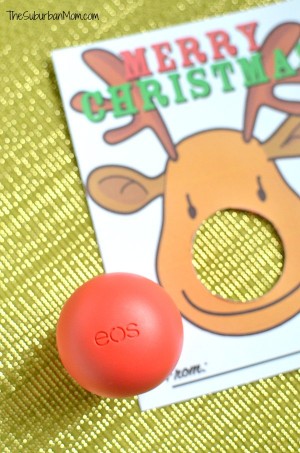 EOS Lip Balm Reindeer Christmas Card Printable - TheSuburbanMom