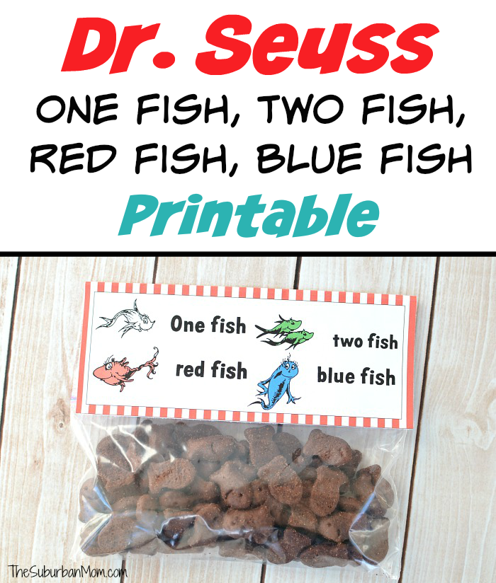 Dr Seuss One Fish Two Fish Red Fish Blue Fish Printables
