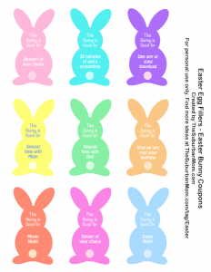 Printable Easter Egg Fillers And Easter Basket Ideas