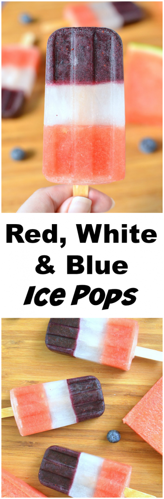 Patriotic Red White And Blue Ice Pops Recipe
