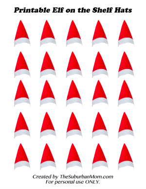 Printable Elf On The Shelf Hats For Family Photos - The Suburban Mom