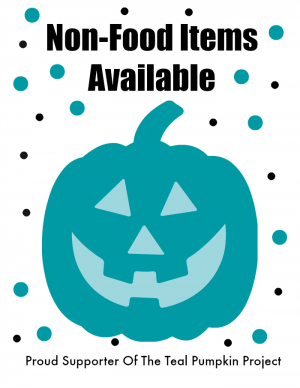 Teal Pumpkin Project Printable Sign And Non-Food Treat Ideas