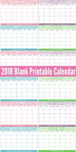 Free 2018 Calendar Printable For Download - The Suburban Mom