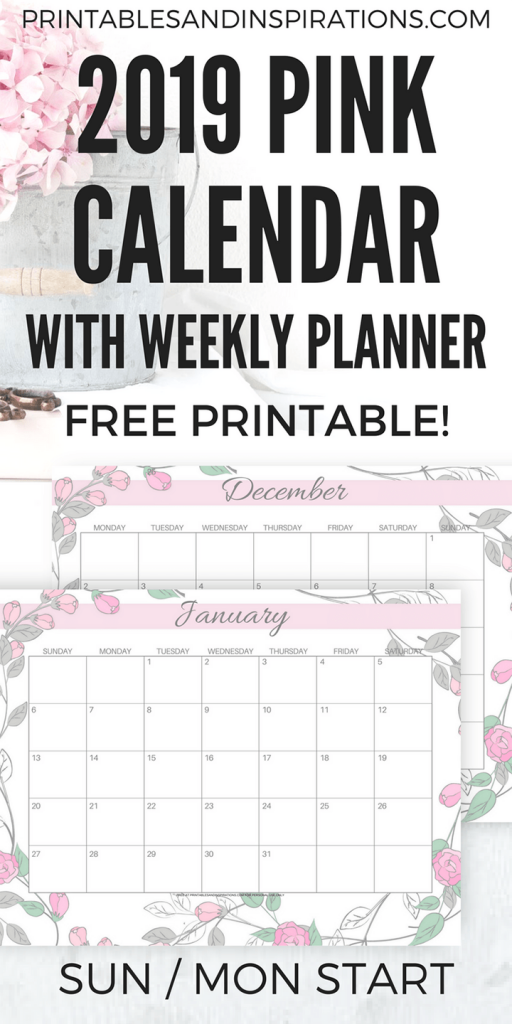 19 Free Printable 2019 Calendars - The Suburban Mom