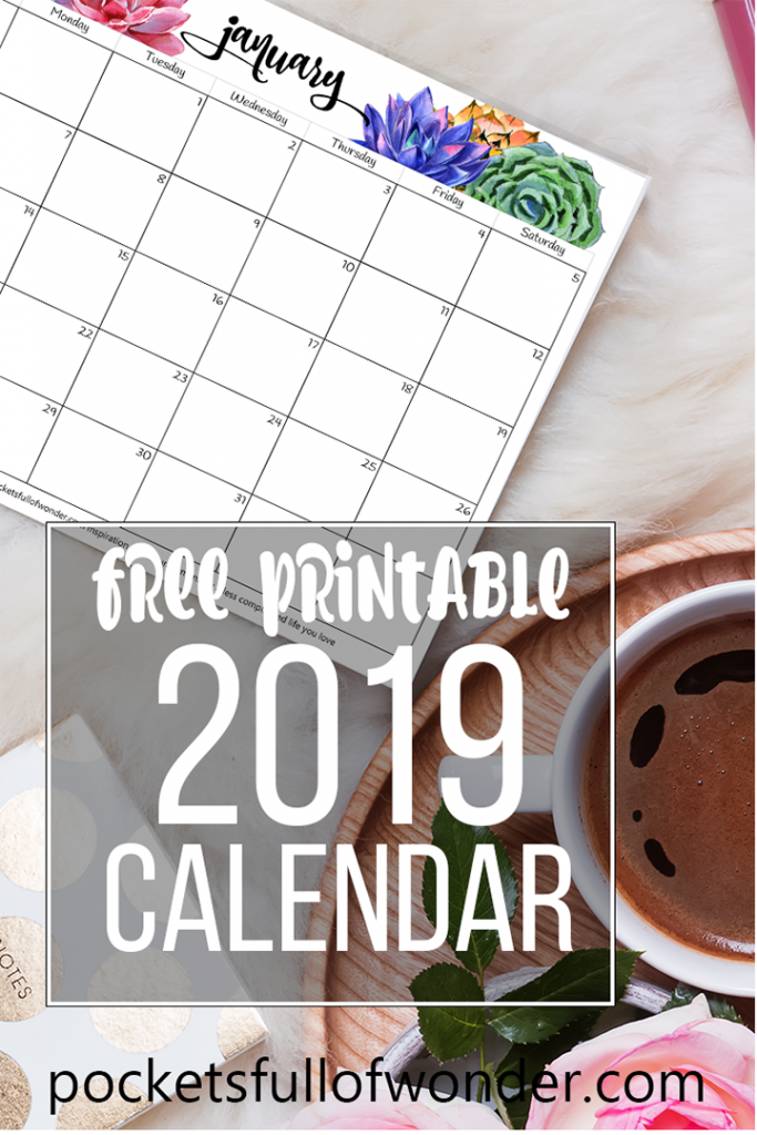 19 Free Printable 2019 Calendars - The Suburban Mom