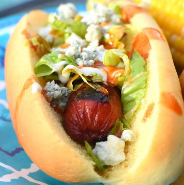 Buffalo Hot Dog Topping Recipe - The Suburban Mom