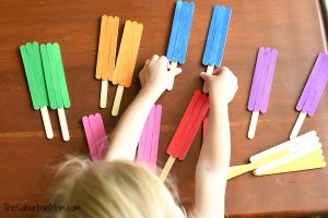 Popsicle Stick Popsicles Craft And Matching Game - TheSuburbanMom