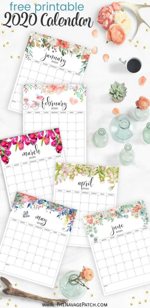 20 Free Printable 2020 Calendars - The Suburban Mom