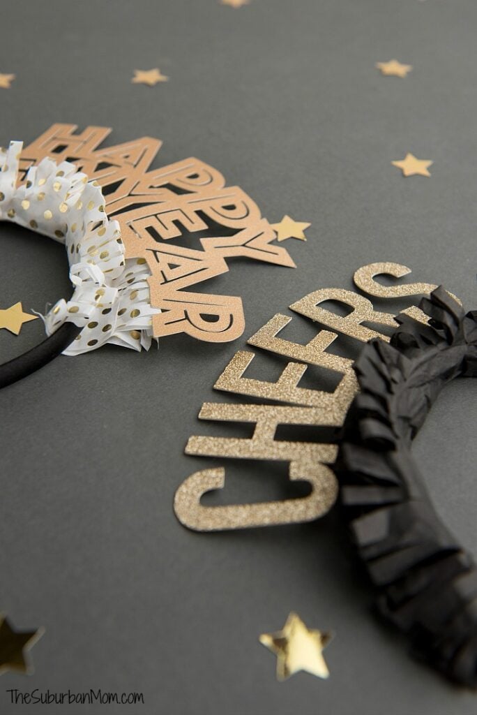 DIY New Year's Eve Headbands With Free SVG File