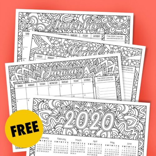 20 Free Printable 2020 Calendars - The Suburban Mom