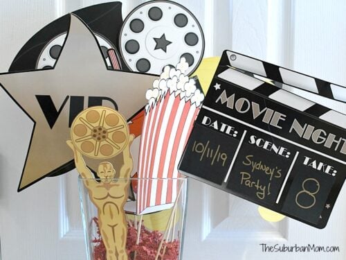 Movie Birthday Party Ideas: Decorations, Printables - The Suburban Mom