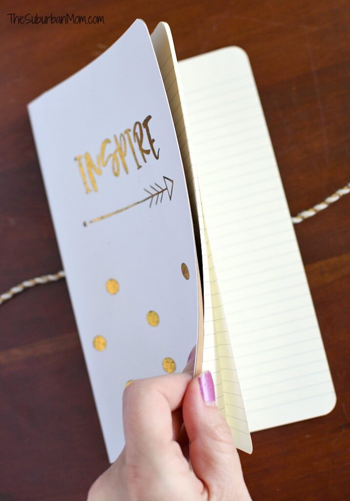 DIY Gold Foil Notebook Project - The Suburban Mom