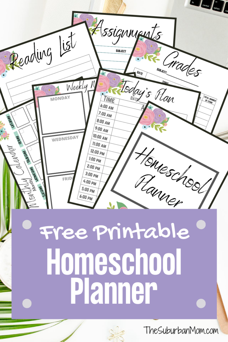 Free Printable Homeschool Planner - Perfect For Distance Learning