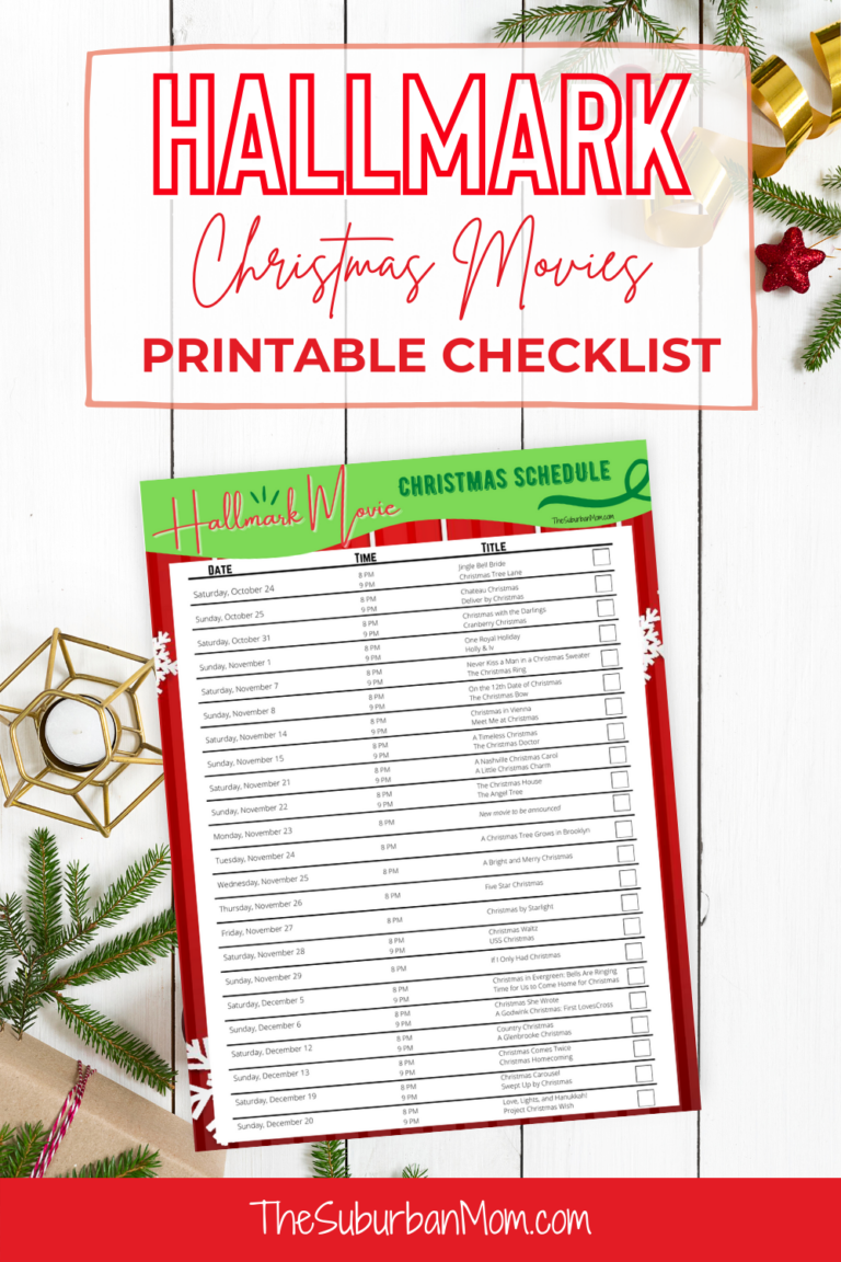 Hallmark Christmas Movie 2020 Schedule Checklist - Free Printable