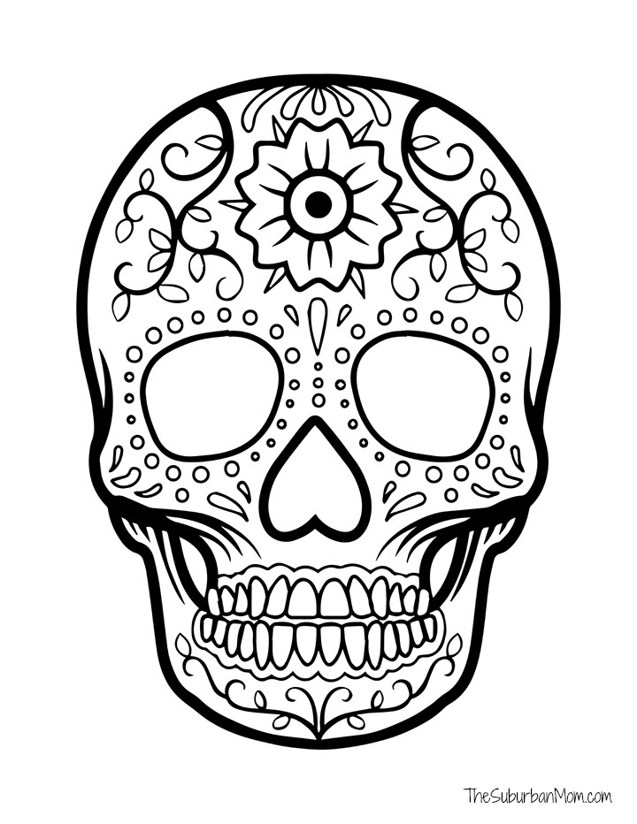 D a De Los Muertos Coloring Pages Free Printable Day Of The Dead