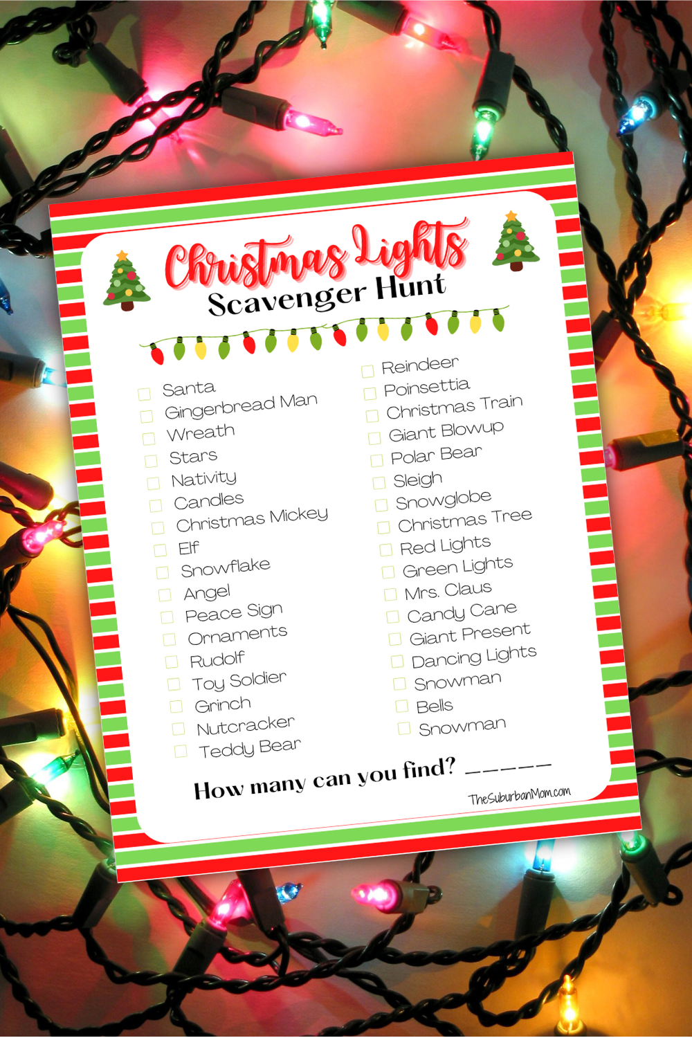 Free Printable Christmas Scavenger Hunt For Kids