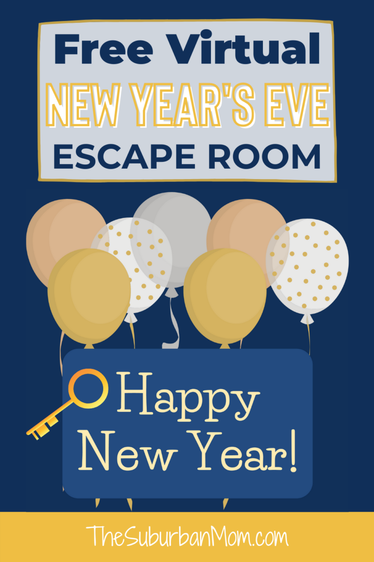 New Year's Eve Virtual Escape Room For Kids - The Suburban Mom