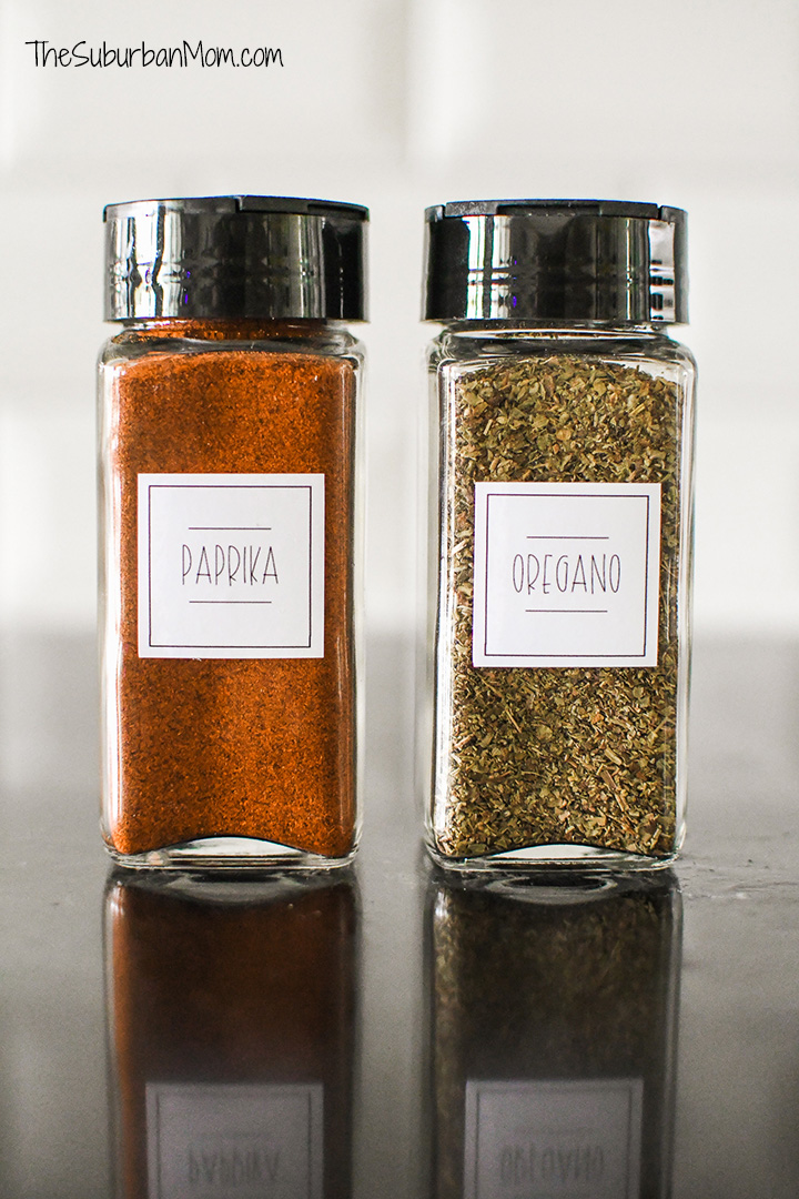 Home Organization Hacks DIY Spice Labels The Suburban Mom