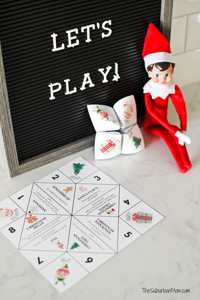 Christmas Fortune Teller Printable - Elf On The Shelf Idea - TheSuburbanMom