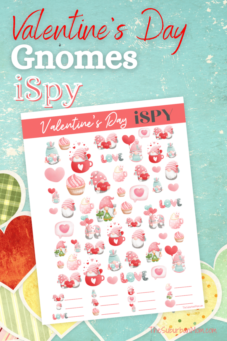 Valentine's Day Gnomes iSpy Activity Page